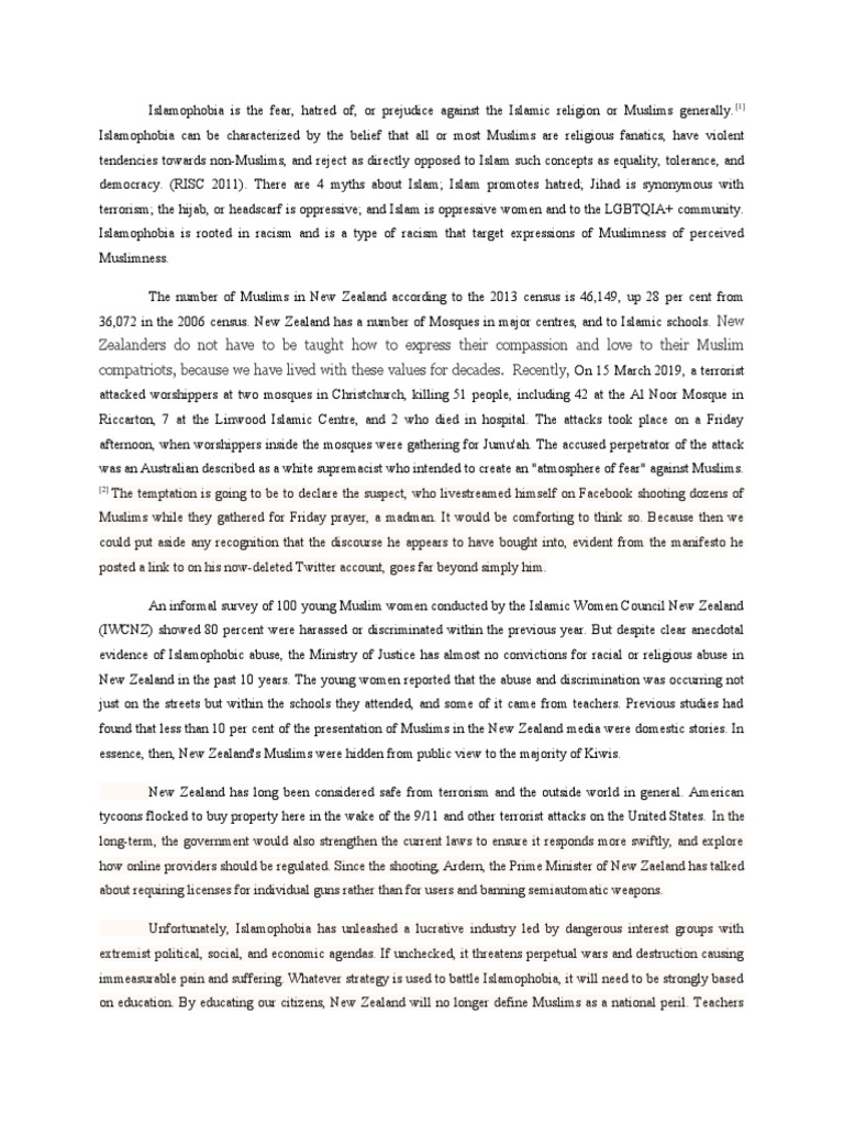 Position Paper | Download Free PDF | Islamophobia | Discrimination ...
