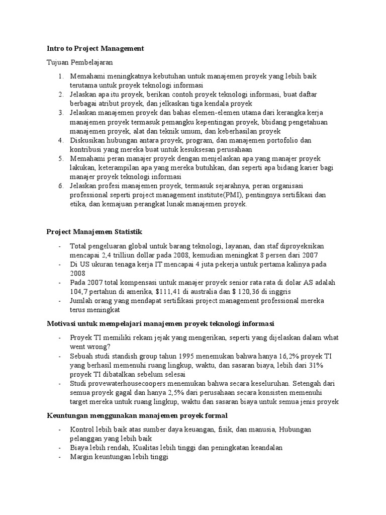 Intro Project Management | PDF Intro Project Management | PDF