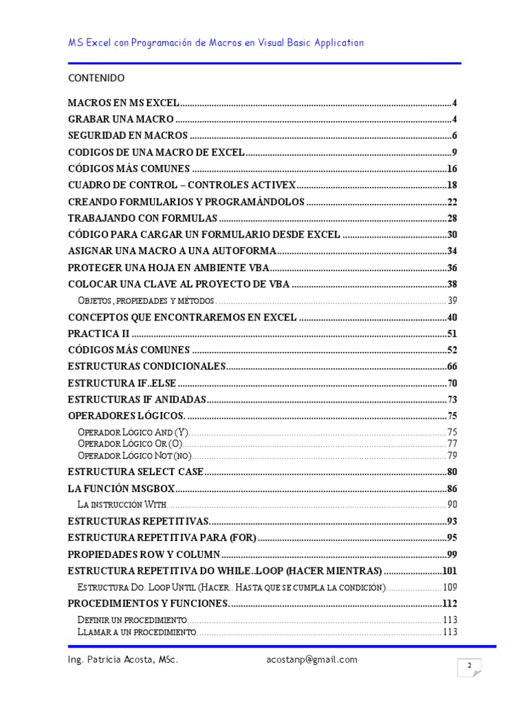 Programación de Macros VBA PDF | PDF