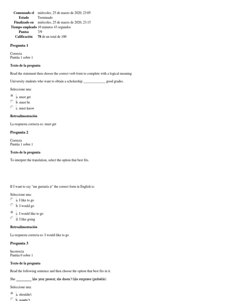 Assignment 7 Questionnaire U4 | PDF