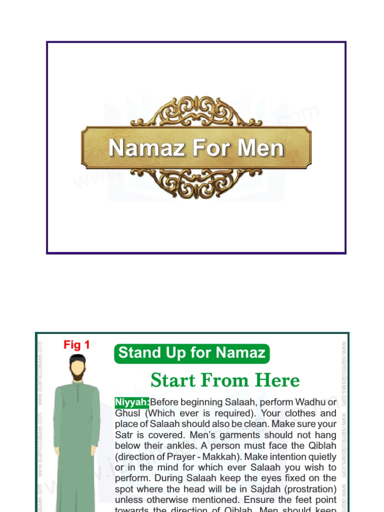 Namaz Guide for Men | PDF | Islamic Ethics | Sharia