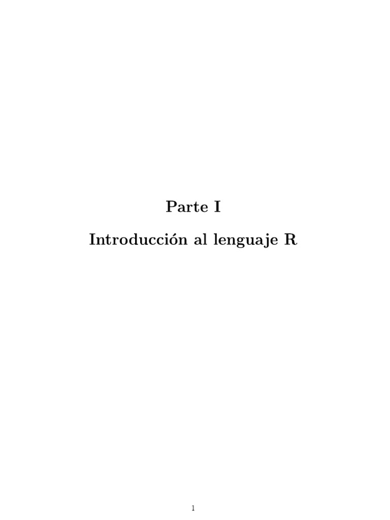 Introducción A La Programación Lenguaje R | PDF