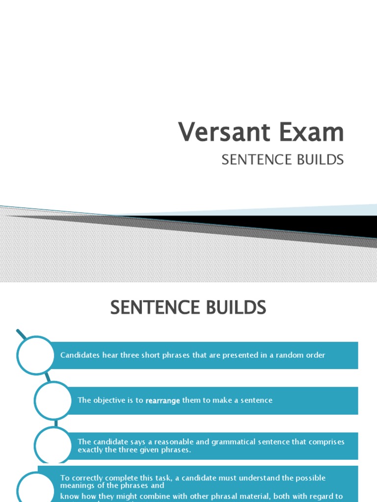 Presentación Versant | PDF | Phrase | Sentence (Linguistics)