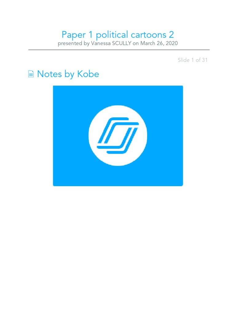 Paper 1 Political Cartoons 2 Notes by Kobe | PDF | Cartoon | Cartoonist