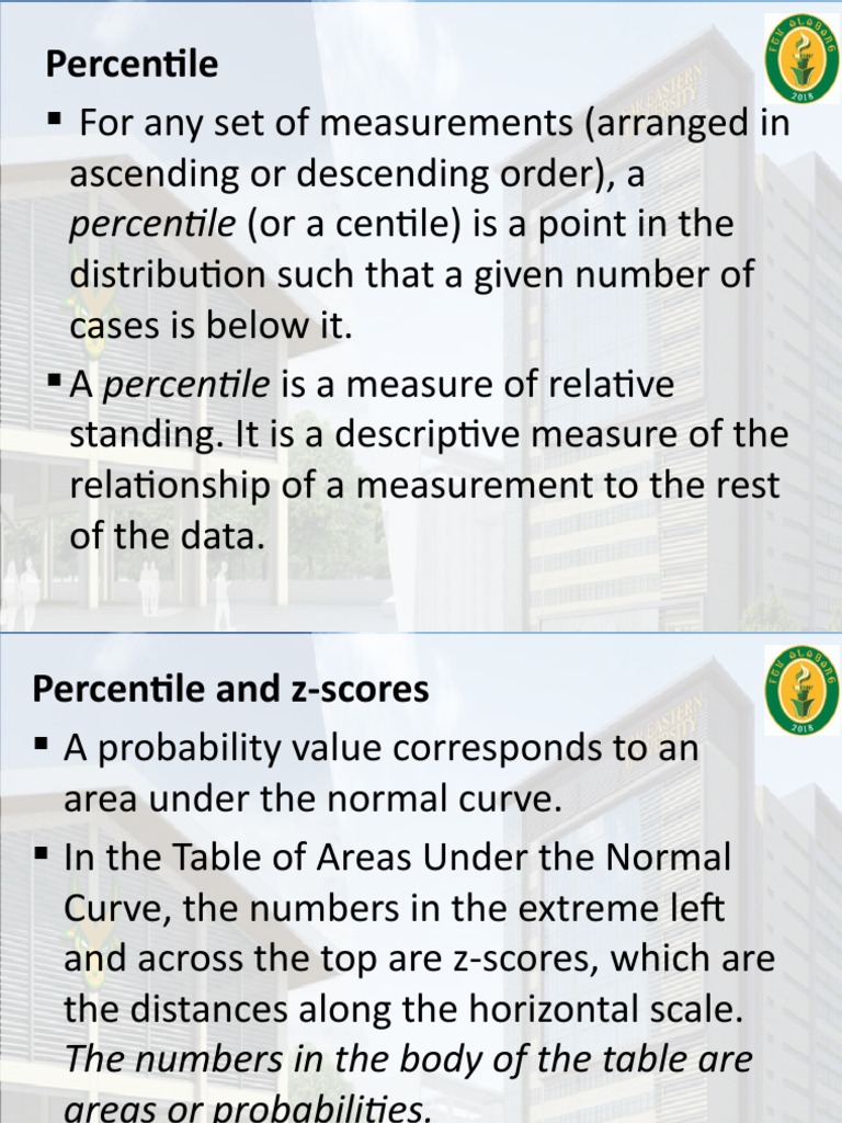 Lesson 2.4 Percentiles | PDF | Percentile | Statistical Analysis