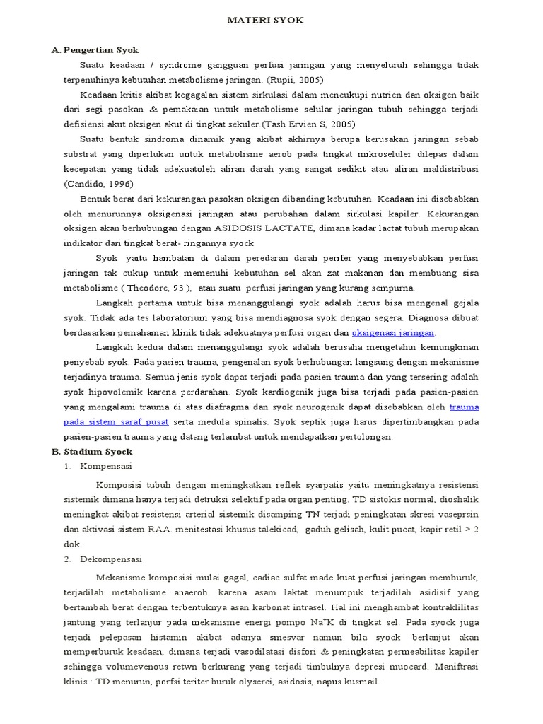 Makalah Syok | PDF