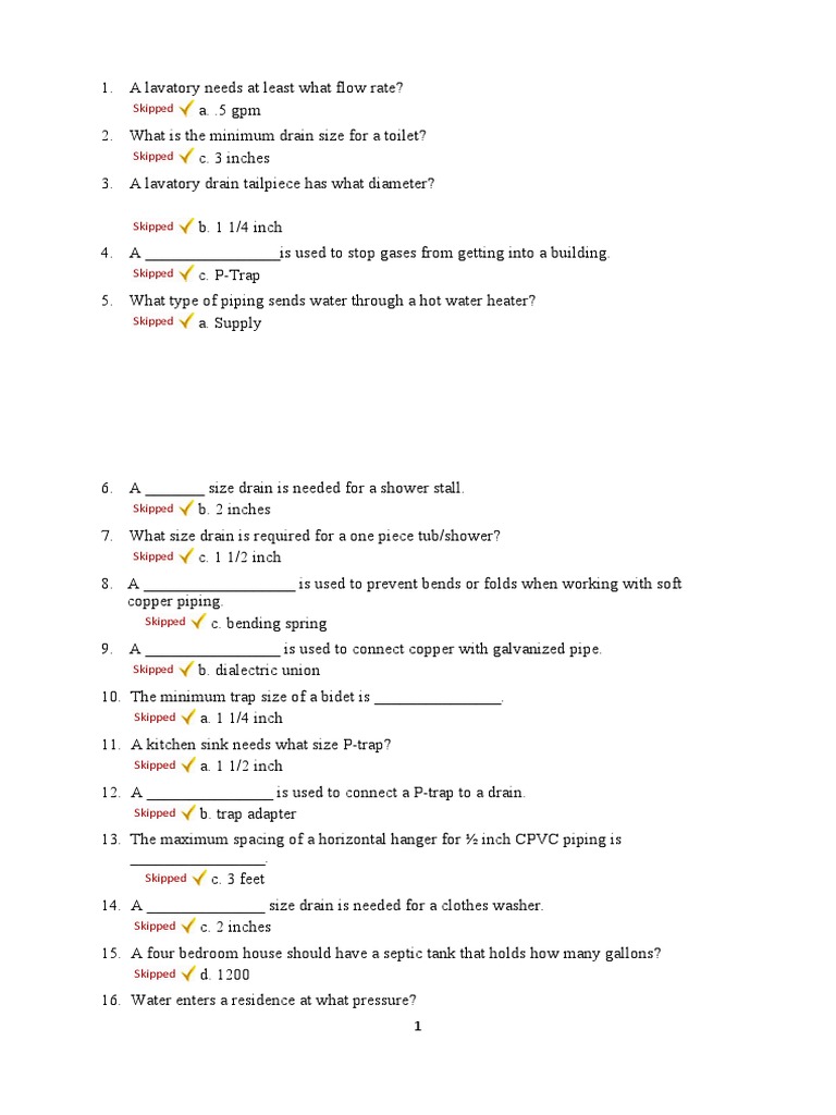 Q&A Master Plumber Review01 | PDF | Plumbing | Tap (Valve)