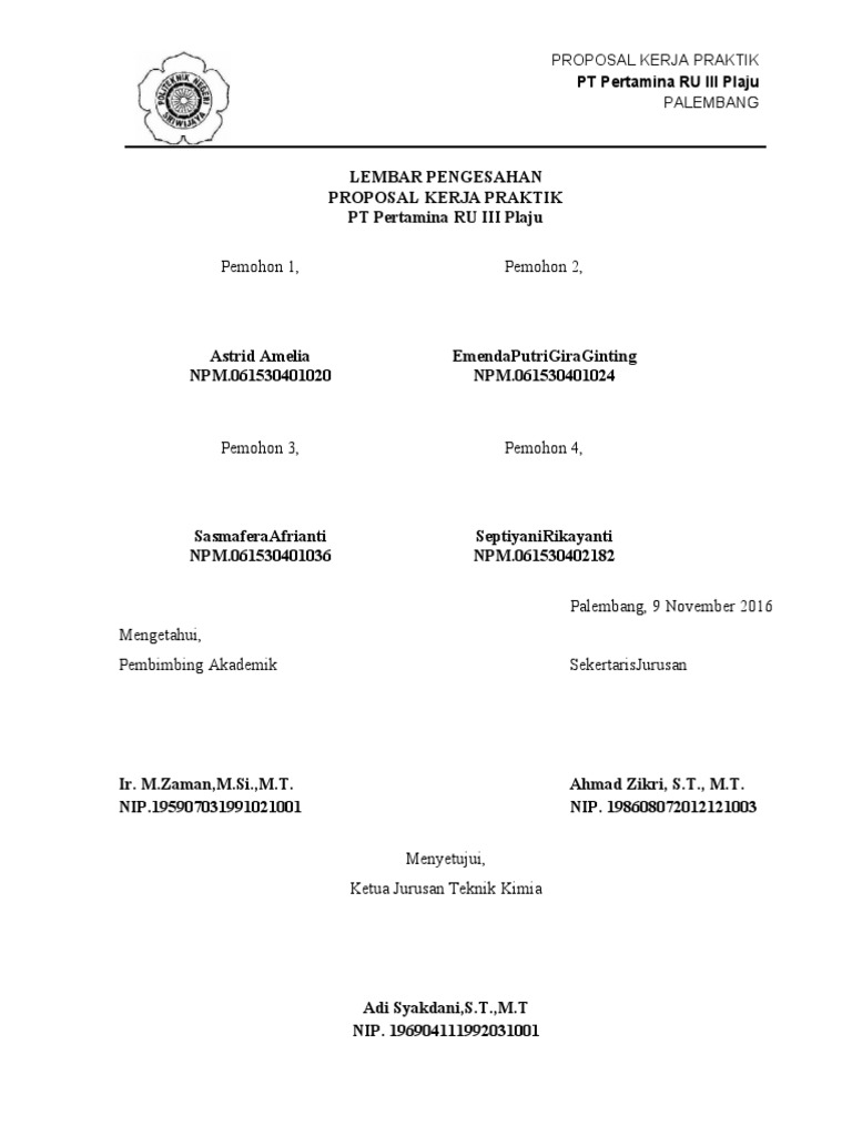 Proposal Kerja Praktek | PDF