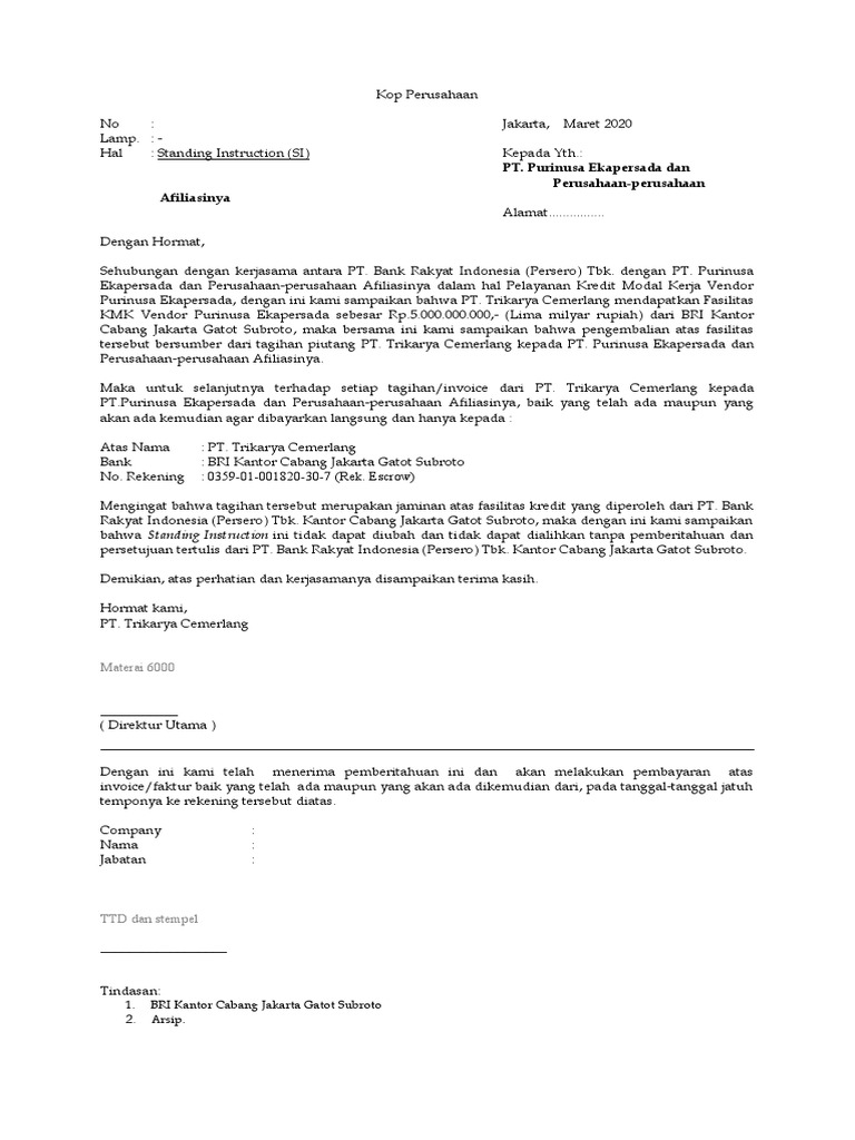 Standing Instruction | PDF