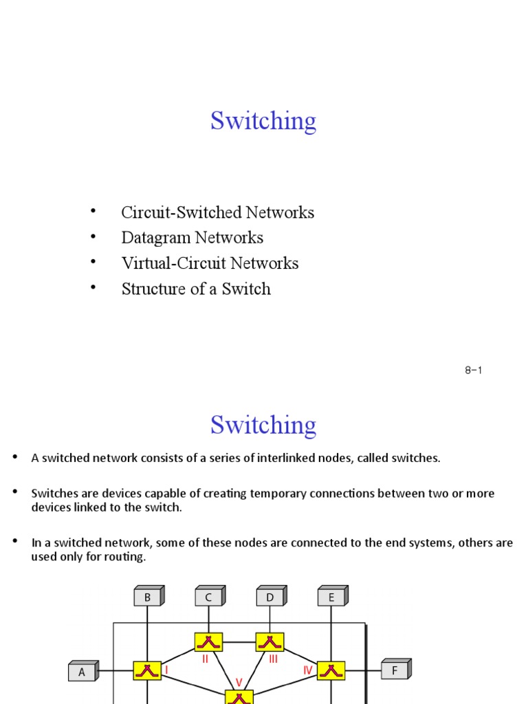 Switching - Data Communications | PDF | Computer Network | Packet Switching