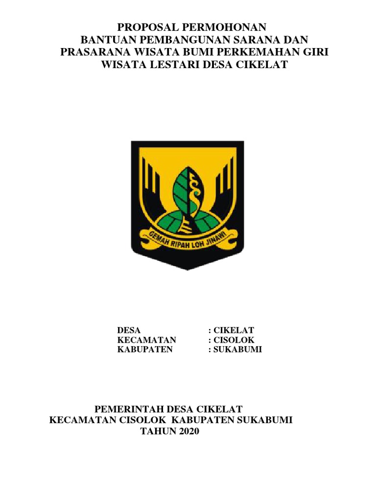 Proposal Permohonan Bantuan Pariwisata Giri Wisata Lestari... | PDF