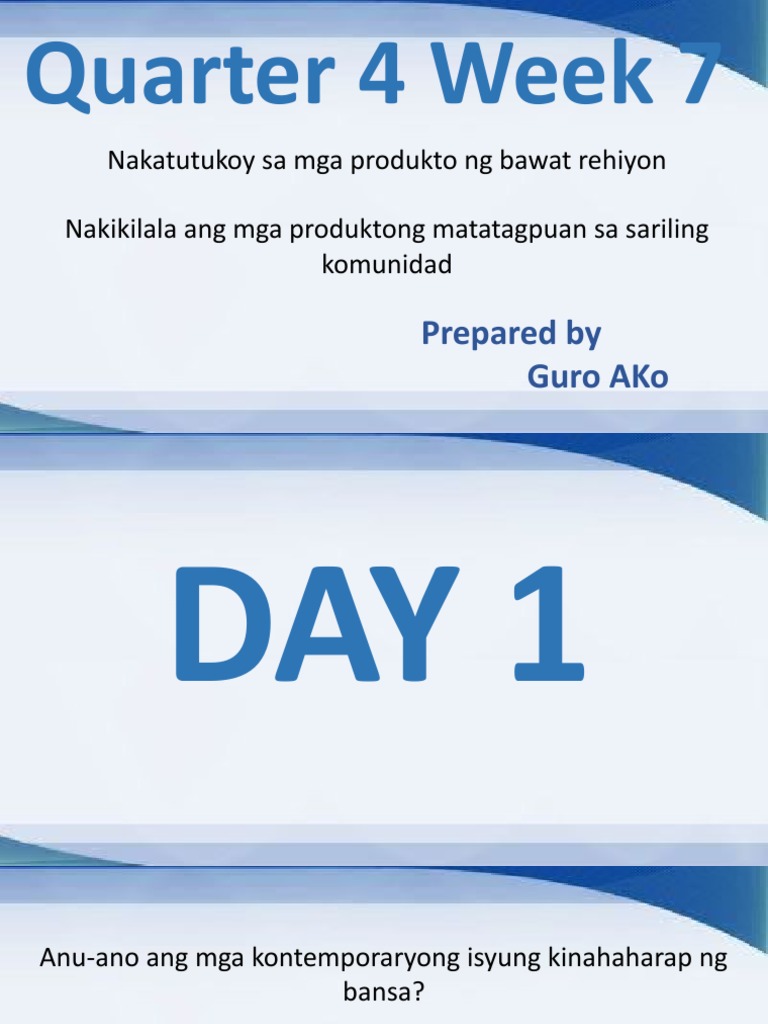 AP 6 Q4 Week 7 D1-5 | PDF