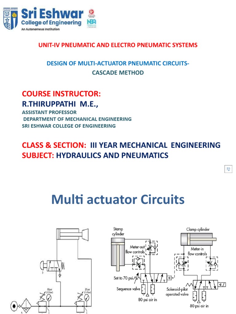 Cascade Method for Pneumatic Circuits | PDF | Actuator | Valve