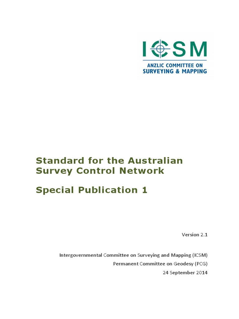 Standard For Australian Survey Control Network - v2.1 | PDF | Geodesy ...