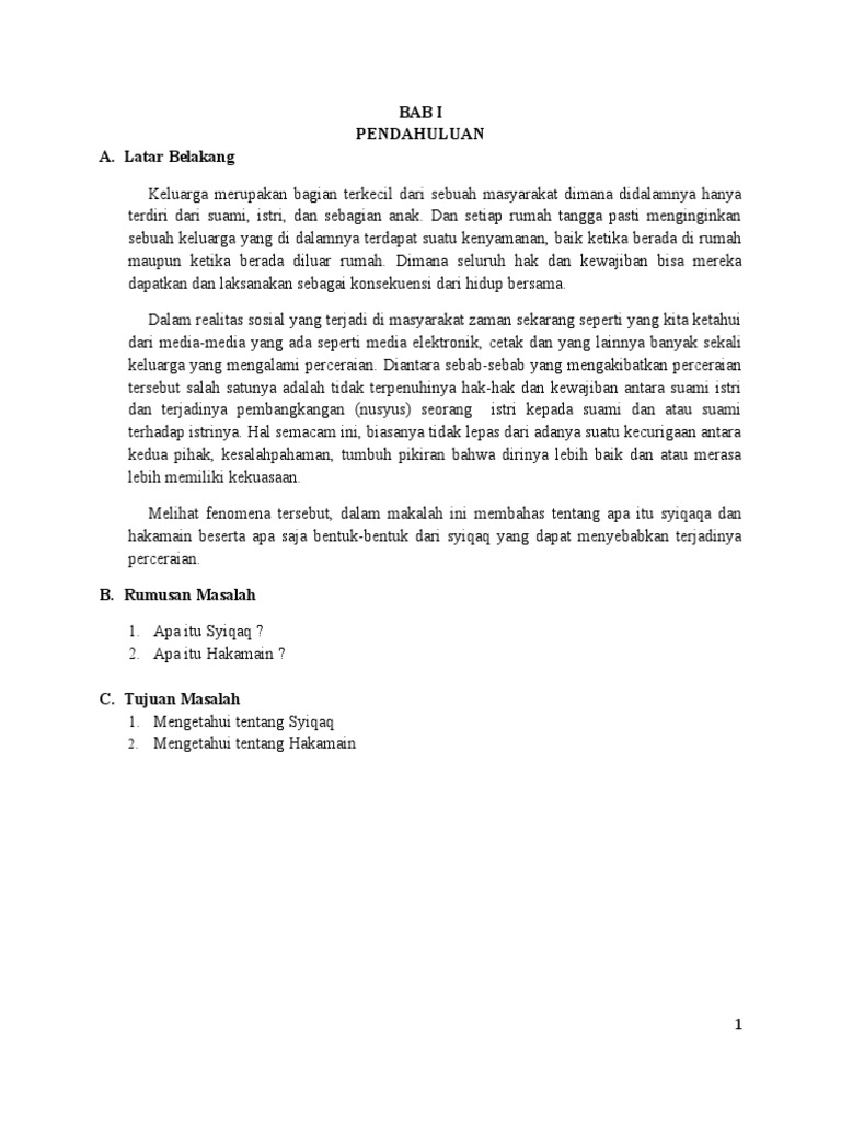 Syiqaq Dan Hakamain (FIQIH) | PDF