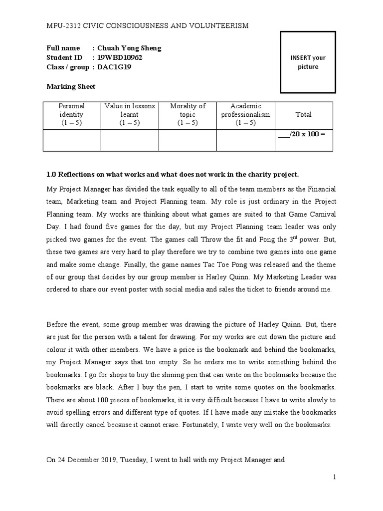 Reflective Report Template | PDF | Business