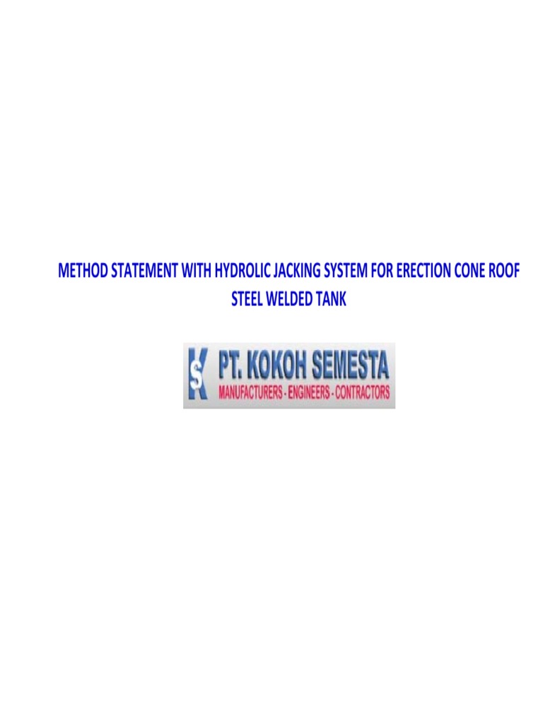 Method Statement Jacking System | Download Free PDF | Pipe (Fluid Conveyance) | Welding