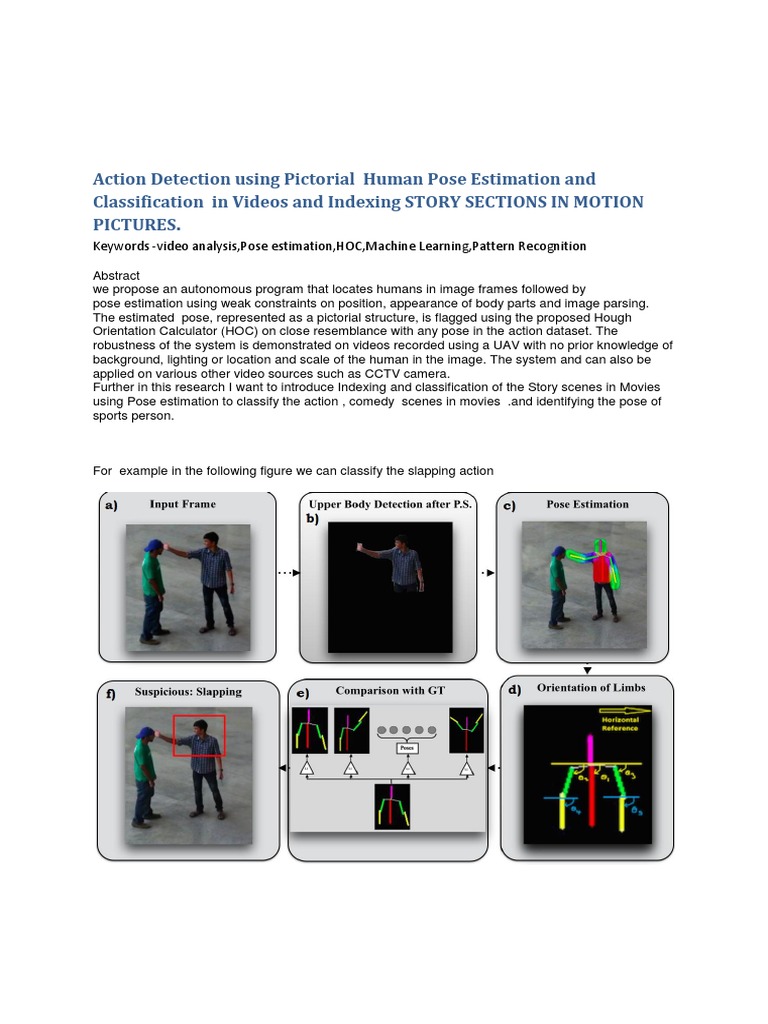 Pose Estimation Using a Pictorial Structure Model to Detect and ...