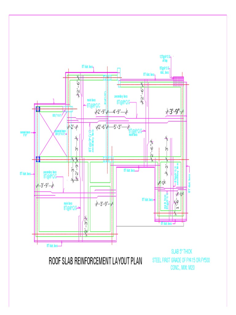 First Floor Roof Slab and Staircase Head Room Details1 | PDF ...