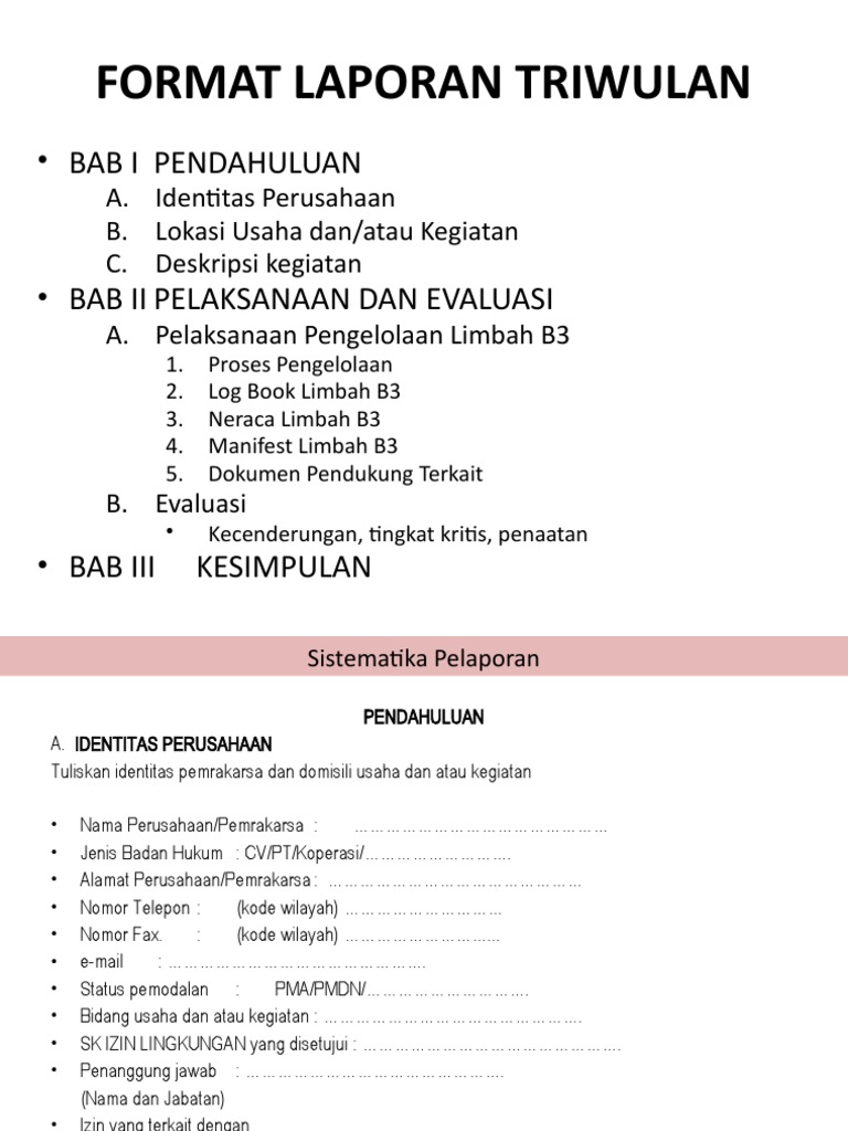 Format Laporan B3 | PDF