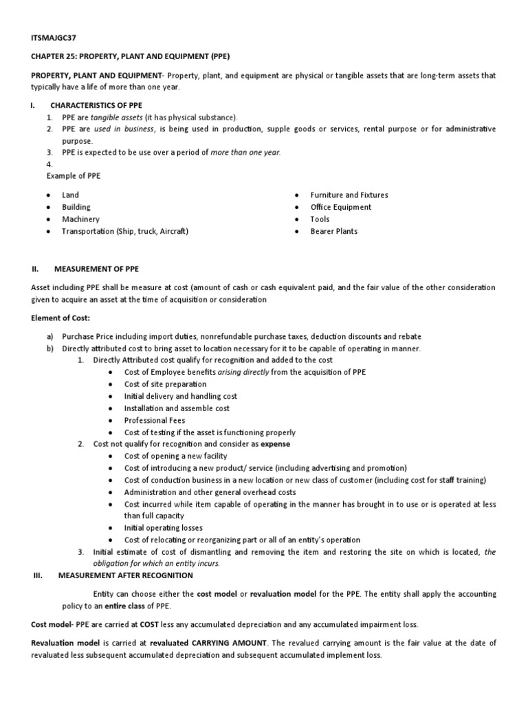 Ppe Pdf Fair Value Depreciation