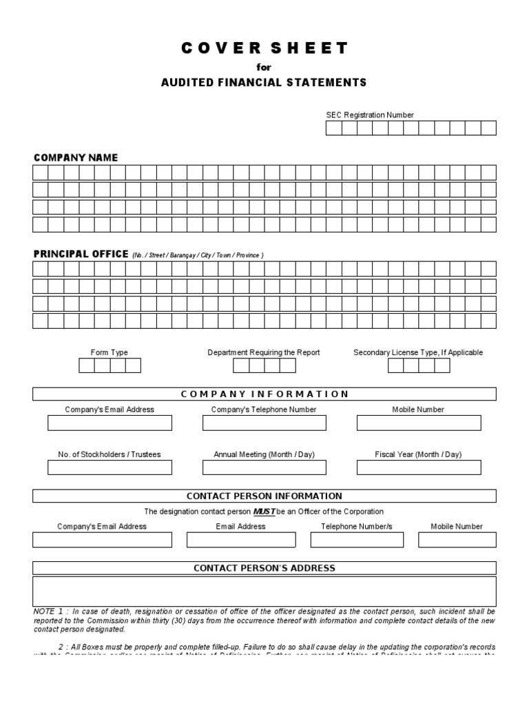 SEC Cover Sheet | PDF