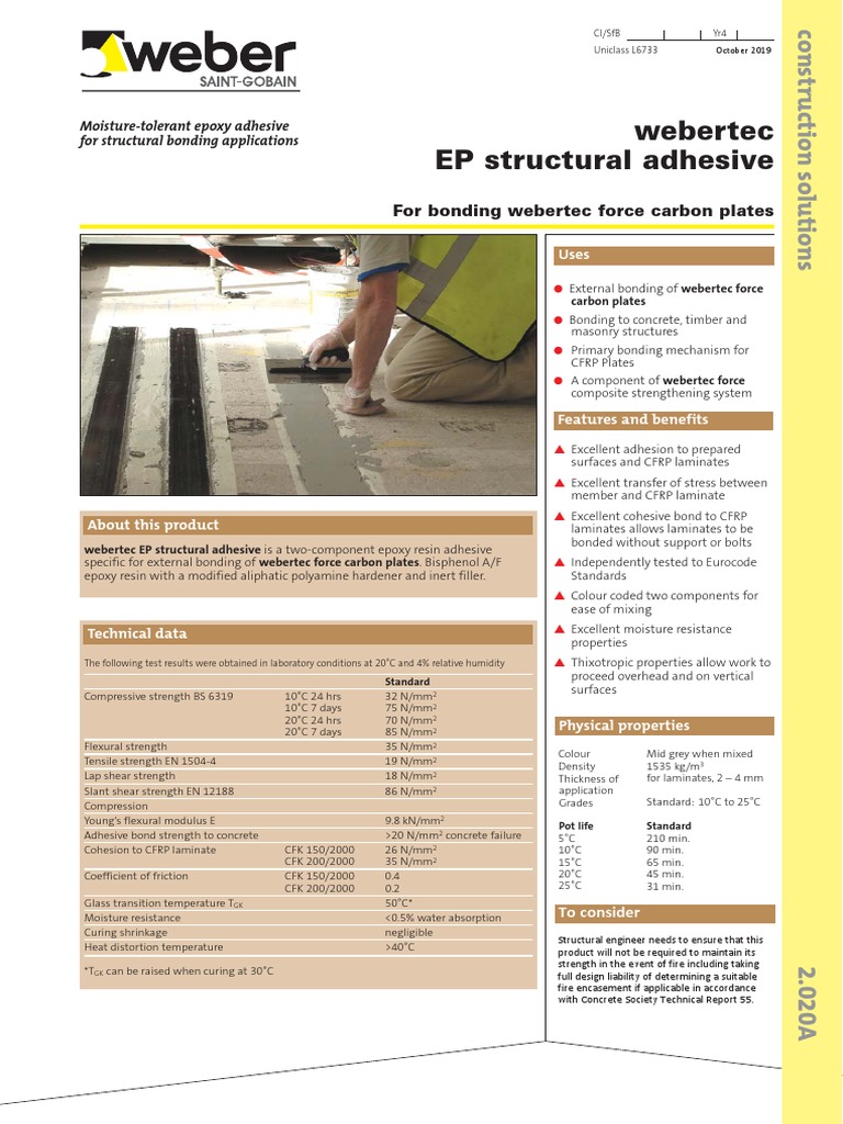 02.020A Webertec EP Structural Adhesive | PDF | Adhesive | Epoxy