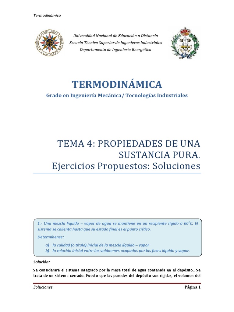 Soluciones T4 | PDF | Entalpía | Termodinámica