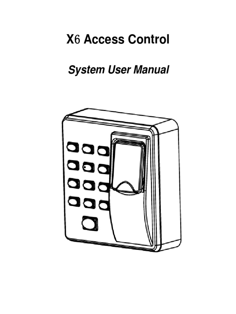 X6 Access Control System User Manual 20160229 | PDF | Access Control ...