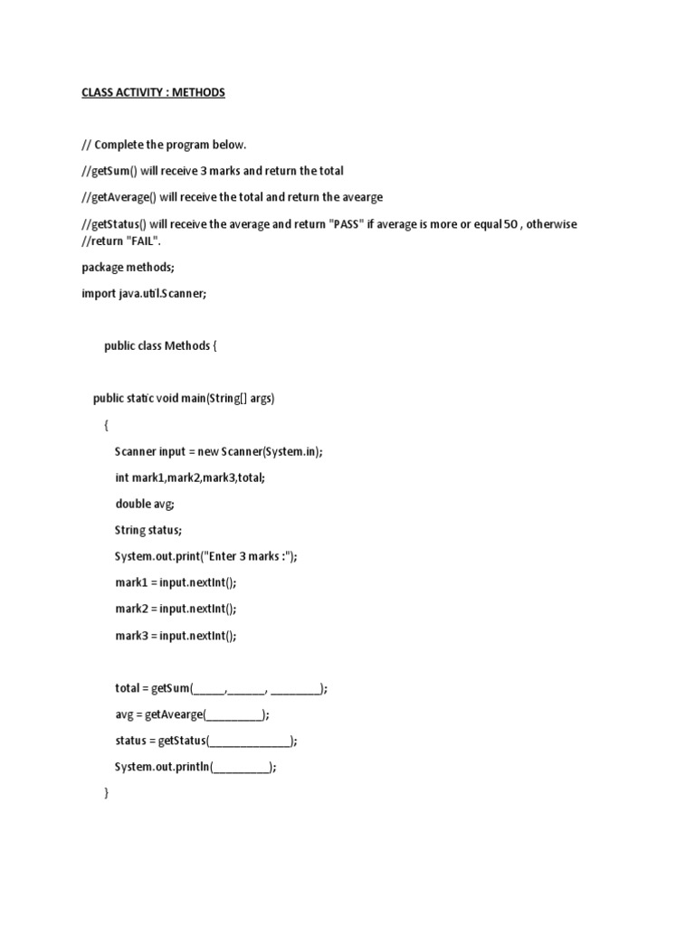 Java Methods for Grade Calculation | PDF
