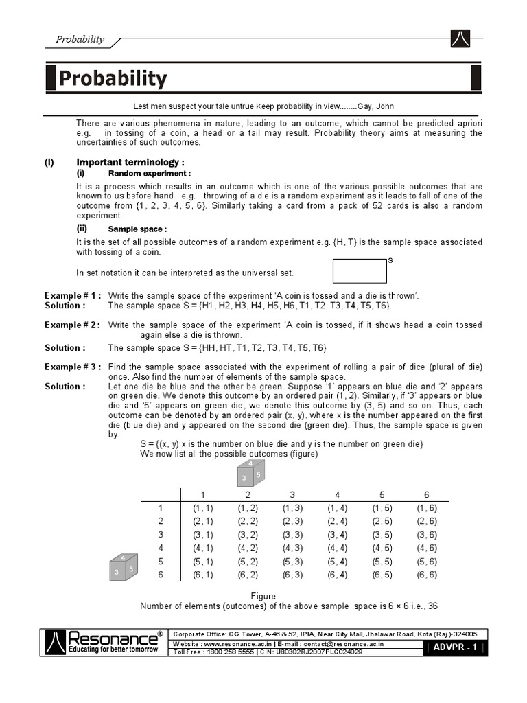 Probability Theory Basics | PDF | Probability Theory | Probability