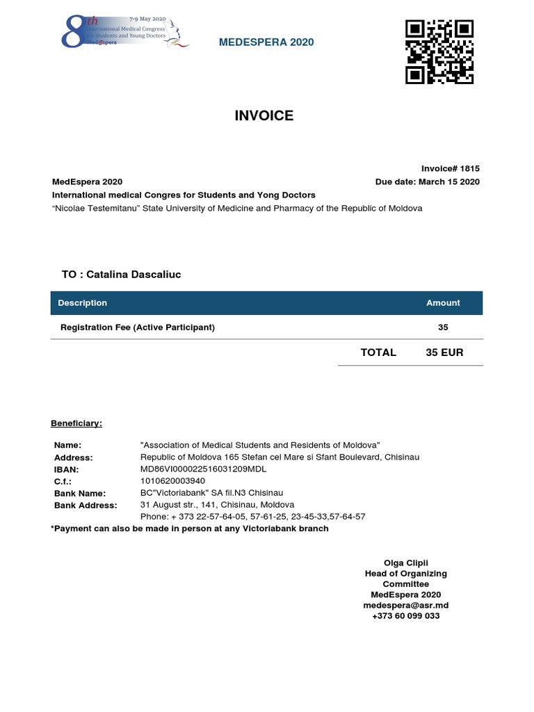 MedEspera Invoice | PDF | Health Care
