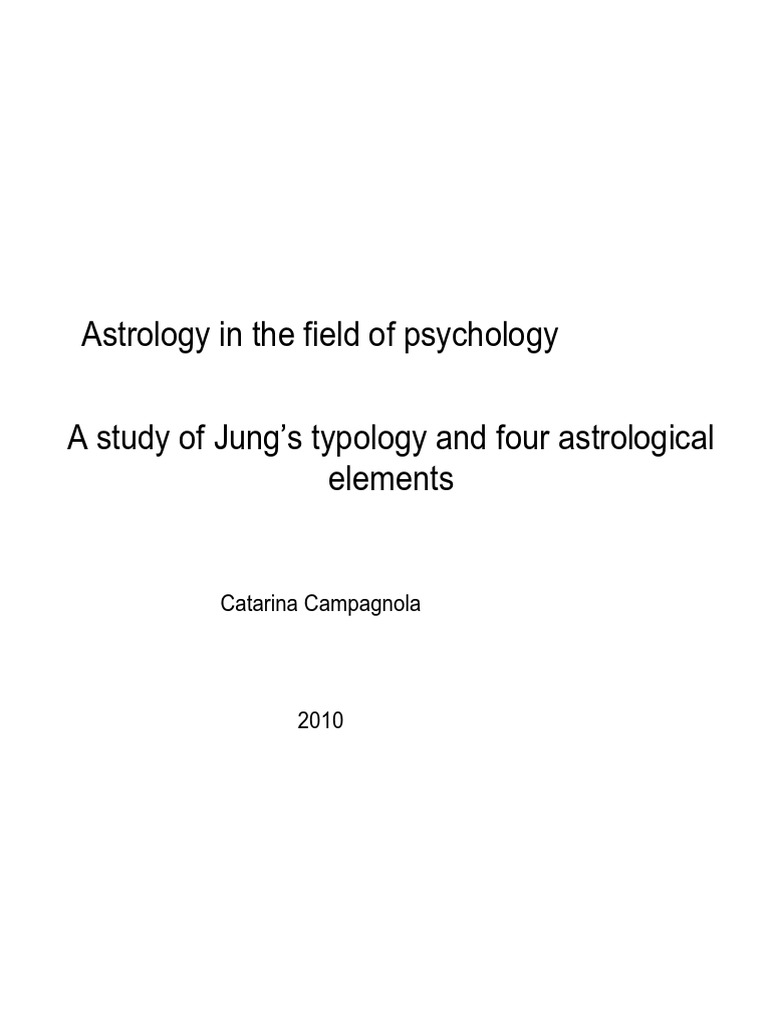 Jungian Typology and Astrology Elements | PDF | Zodiac | Personality Type