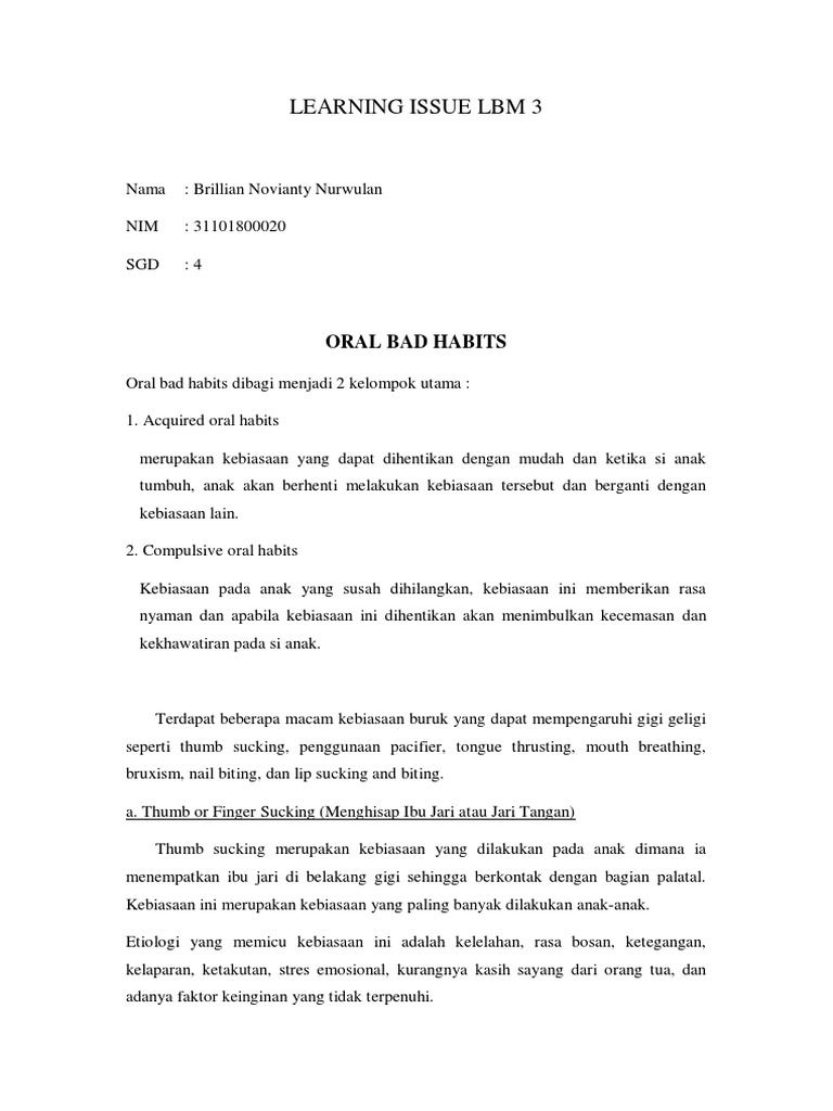 Learning Issue LBM 3 - Brillian Novianty | PDF