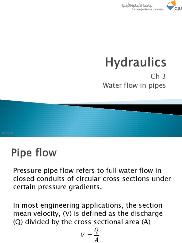 Analysis of Water Flow in Pipes | PDF | Fluid Dynamics | Reynolds Number