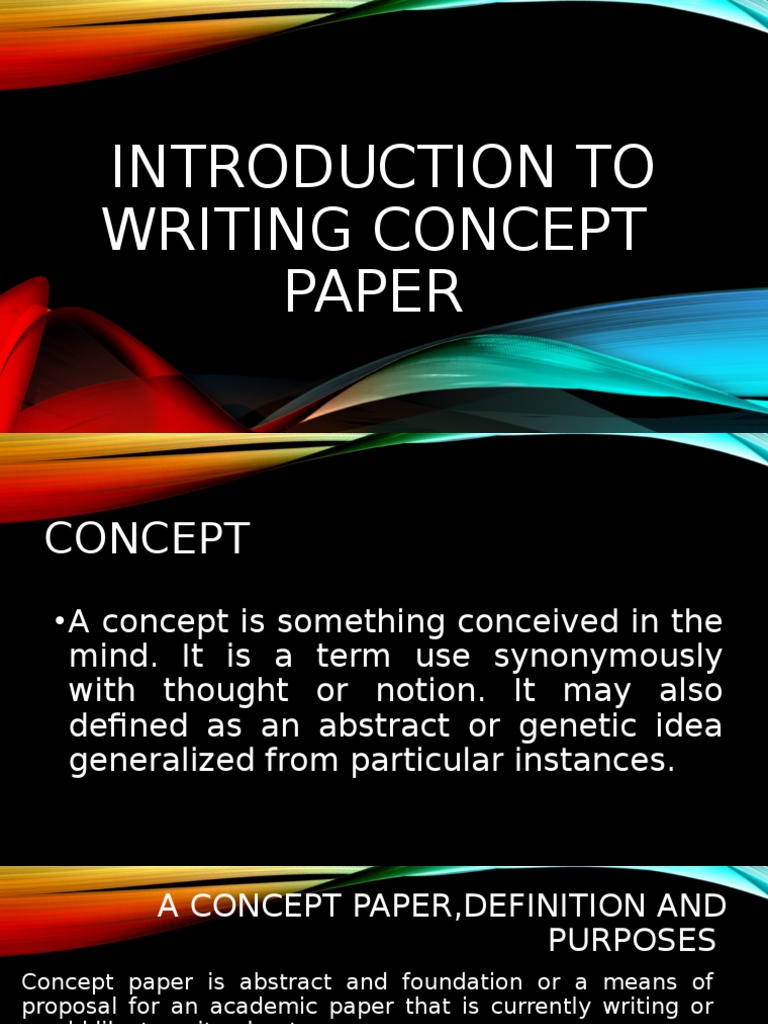 Writing Effective Concept Papers | PDF | Concept | Idea