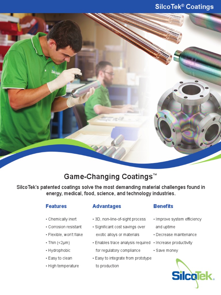 SilcoTek Coating Overview Brochure Web | PDF | Chemical Vapor ...