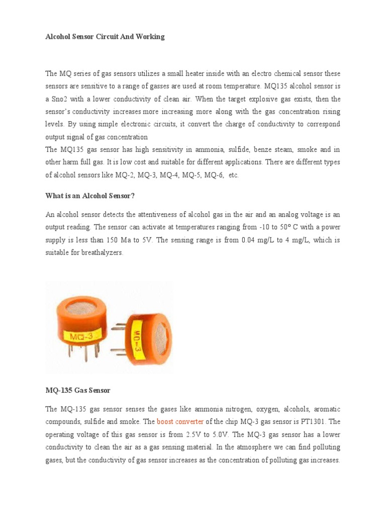 An In-Depth Look at Alcohol Sensors: Design, Working Principle ...