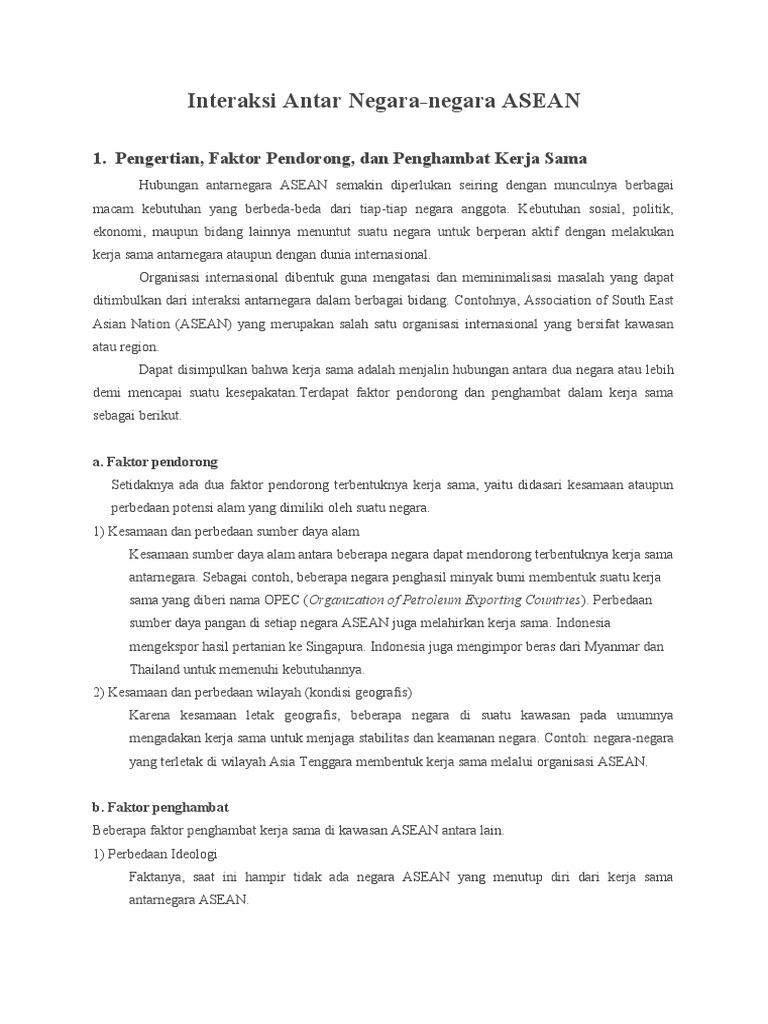 Interaksi Antar Negara | PDF