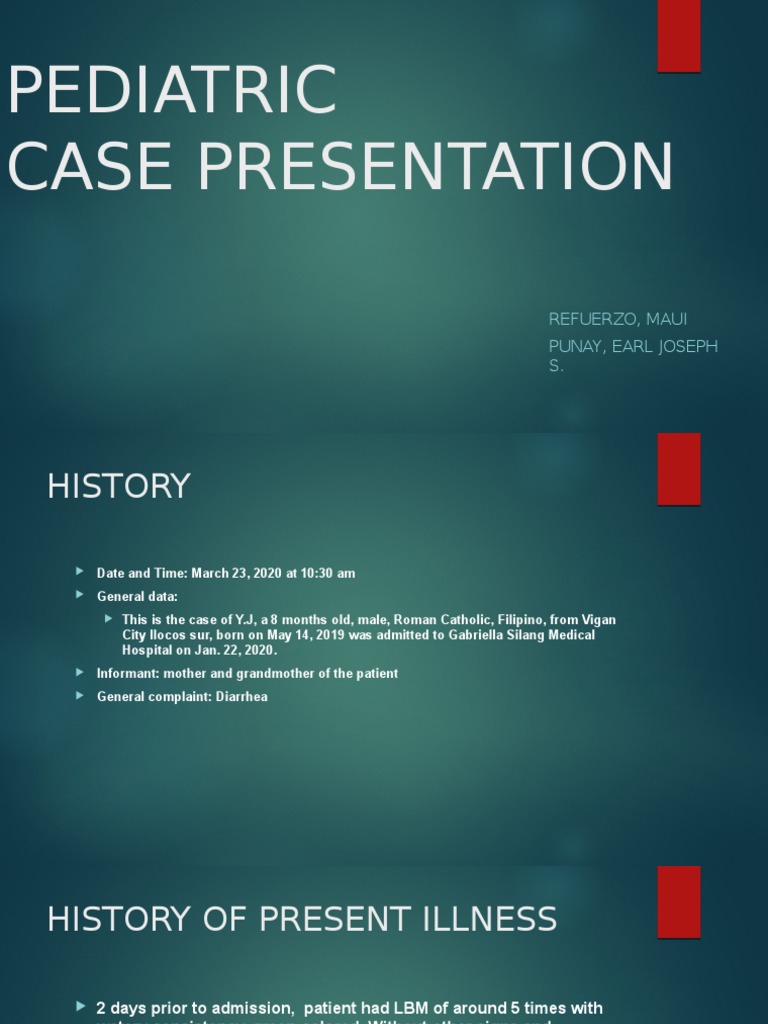Pediatric Case Study: Diarrhea in Infants | PDF | Human Nose | Health ...