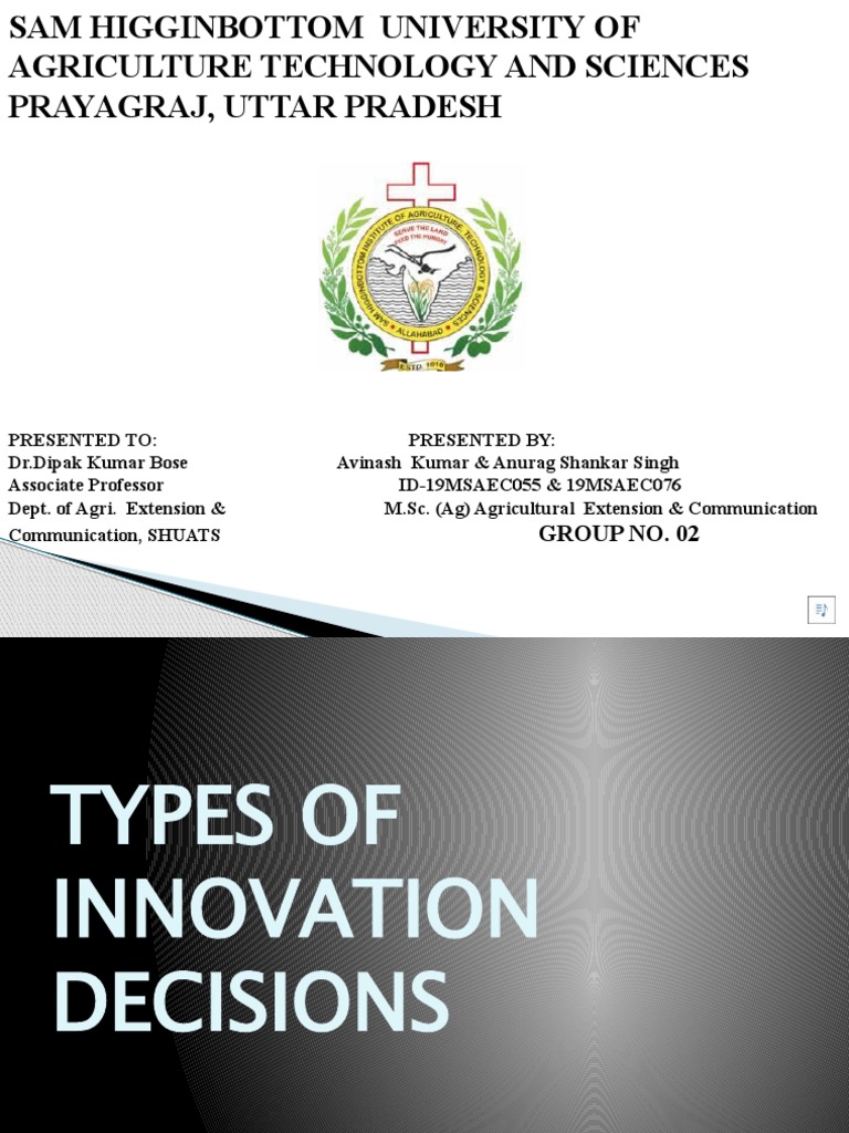 Types of Innovation Decisions | PDF | Innovation | Social Psychology