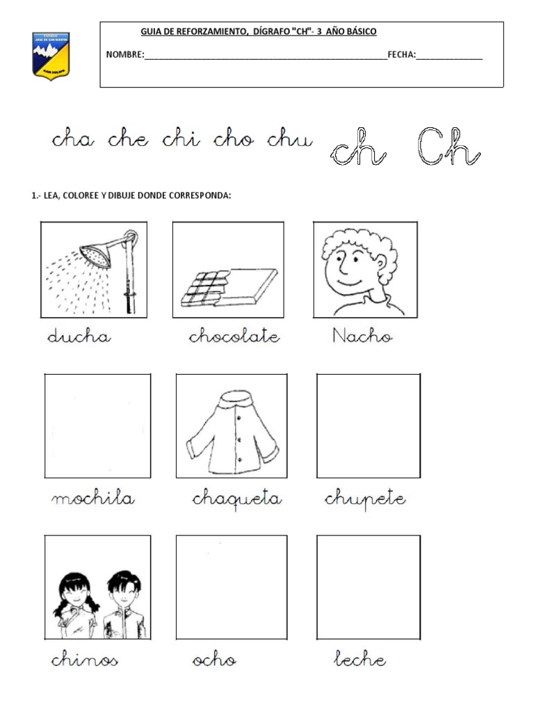 Actividades Interactivas con el Dígrafo CH | PDF