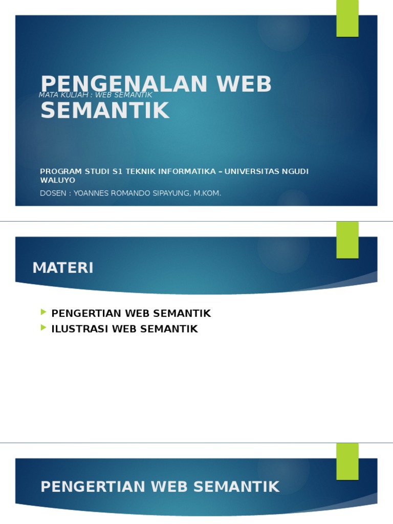 Pertemuan 2 - PENGENALAN WEB SEMANTIK | PDF