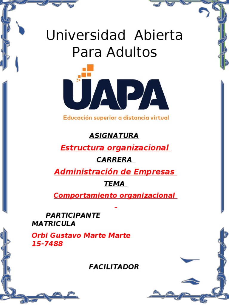 ADM-330 #1 Orbi G.V | PDF | Comportamiento organizacional | Comportamiento