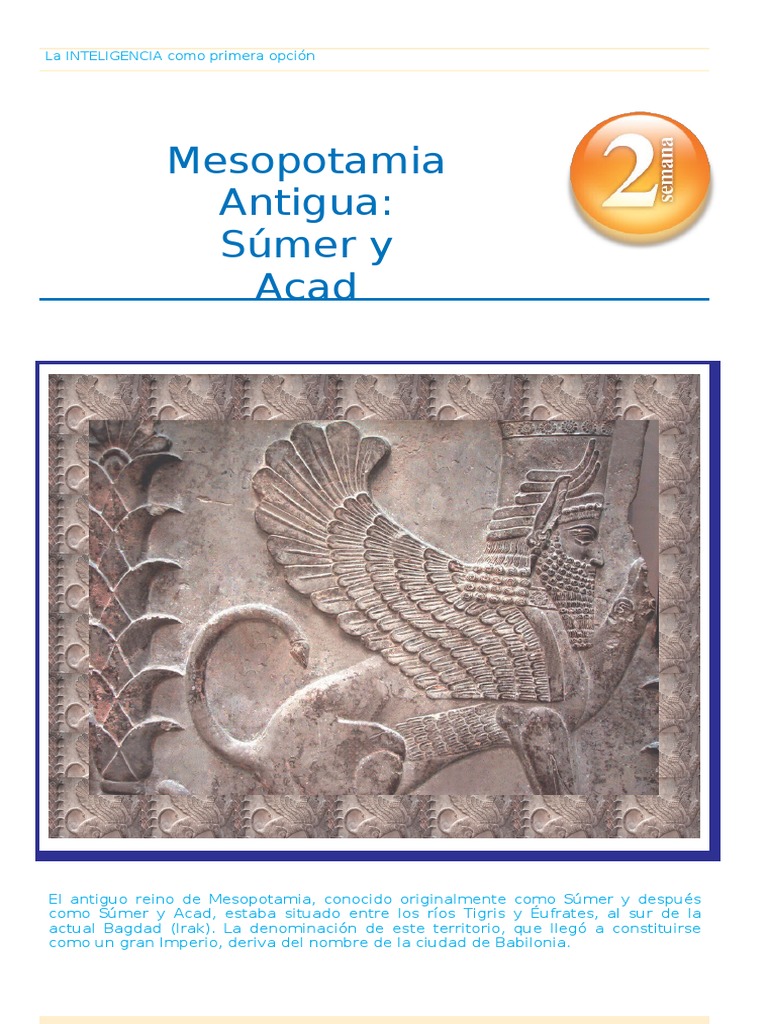 Sem 02 Mesopotamia Antigua Sumer Y Acad Pdf Sumeria Mesopotamia