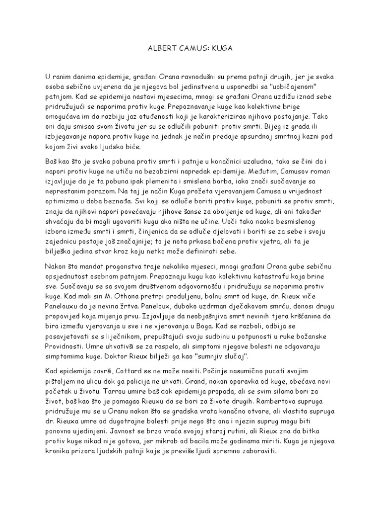 Albert Camus - Kuga | PDF