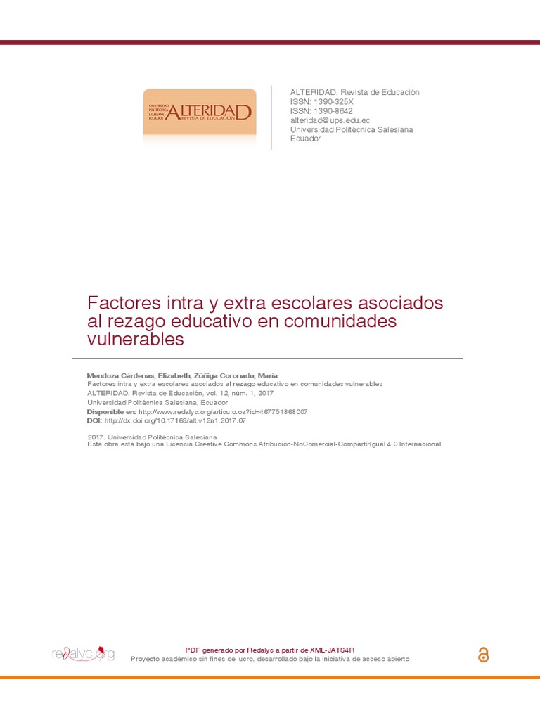 Factores Del Rezago Educativo | PDF | Violencia doméstica | La dependencia de sustancias