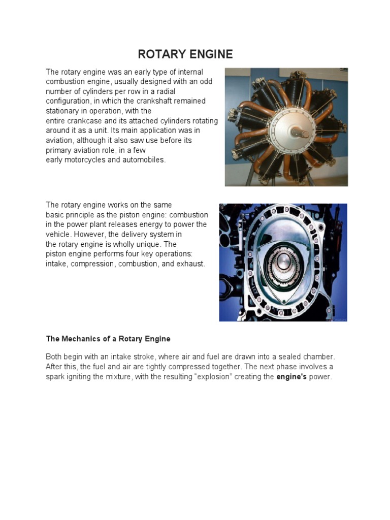 Rotary Engine | PDF | Home & Garden | Technology & Engineering