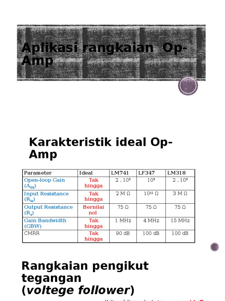 Materi 2 - Aplikasi Rangkaian Op-Amp | PDF