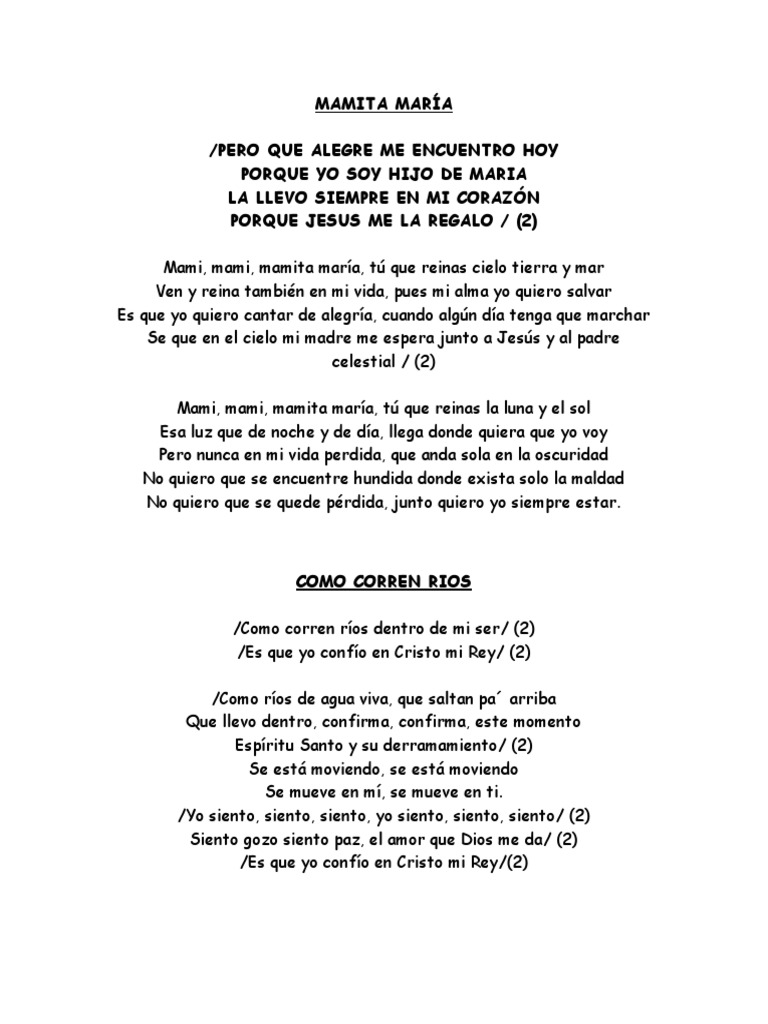 Mamita María | PDF | Cristo (título) | María, madre de Jesús